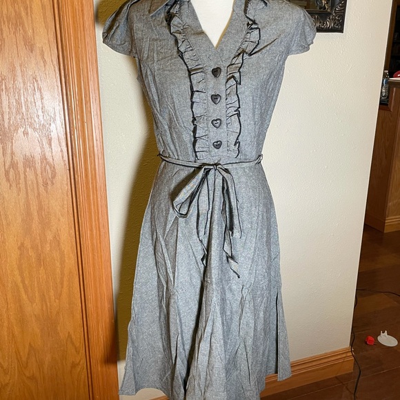 Modcloth | Dresses | New Yellow Star By Modcloth Retro Grey Dress ...